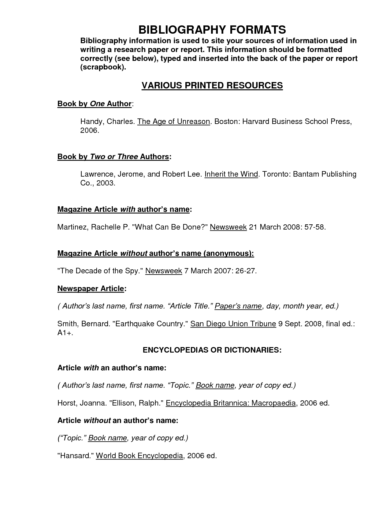  How To Write A Bibliography For A Report Custom Writing Company